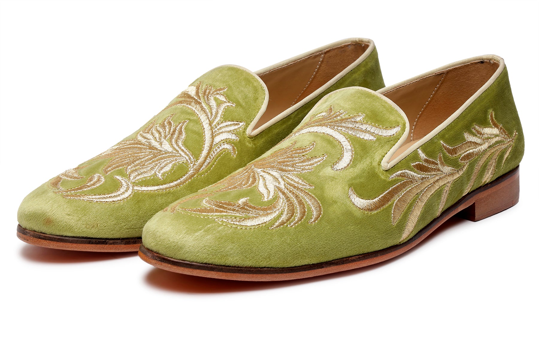 Gardena Amber | Embroidery Velvet Shoes for Men | Shutiq
